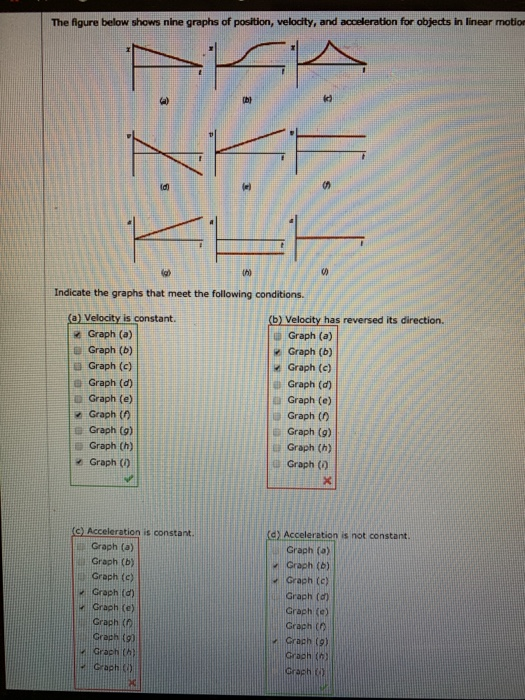 Solved The Figure Below Shows Nine Graphs Of Position Chegg