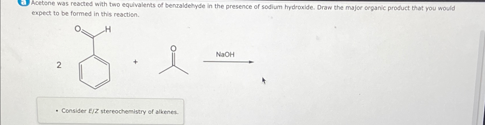 Solved Acetone was reacted with two equivalents of | Chegg.com