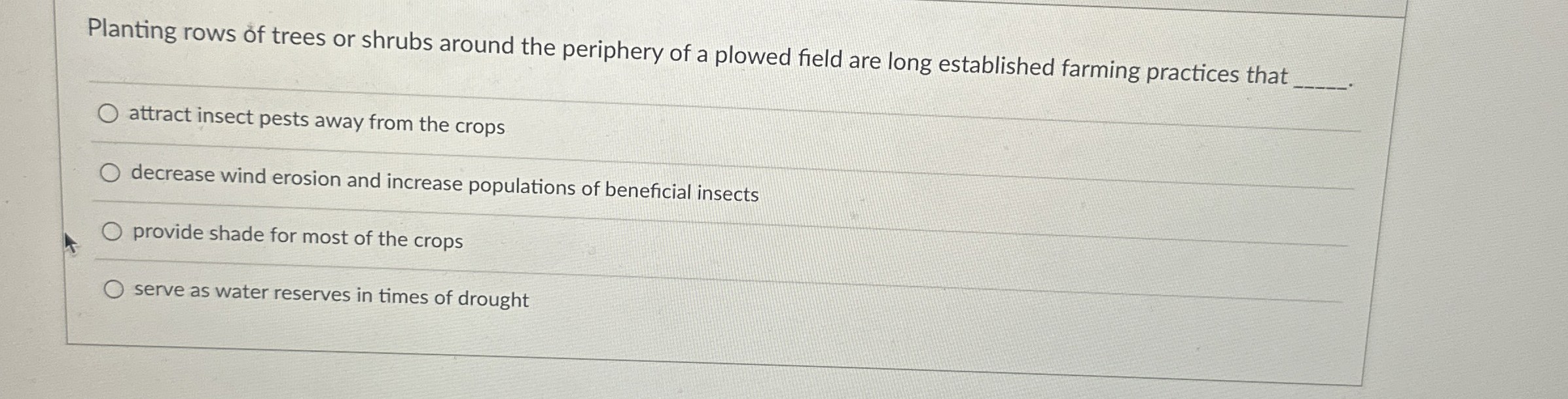 Solved Planting rows of trees or shrubs around the periphery | Chegg.com