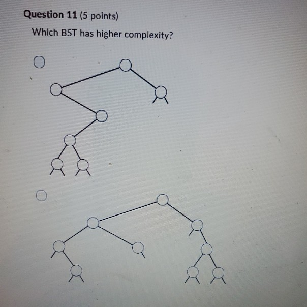 Solved Question 11 (5 points) Which BST has higher | Chegg.com