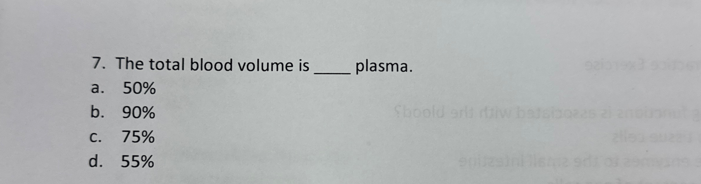 Solved The total blood volume | Chegg.com
