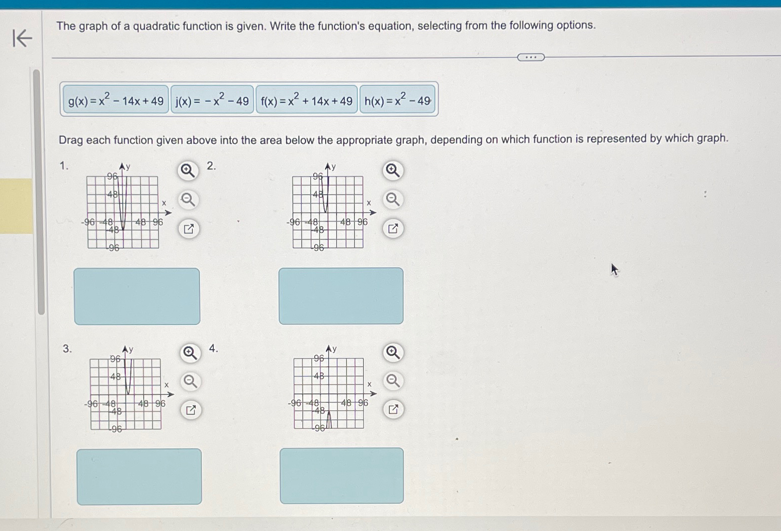 Solved The graph of a quadratic function is given. Write the | Chegg.com