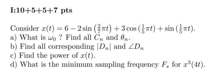 Solved I:10+5+5+7pts Consider | Chegg.com