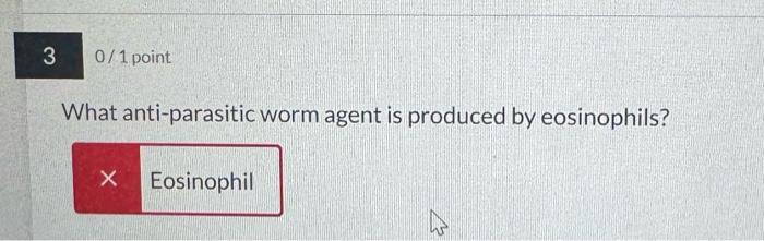 Solved What anti-parasitic worm agent is produced by | Chegg.com