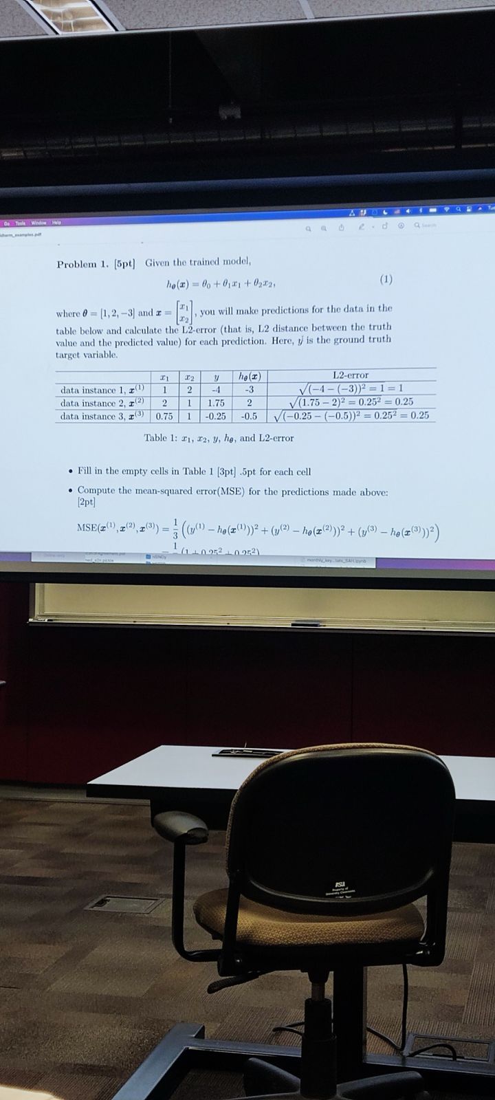 Solved Problem 1. [5pt] ﻿Given the trained | Chegg.com