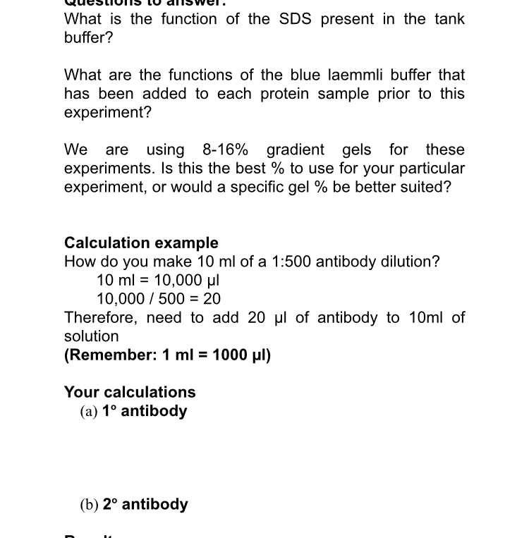 Solved What is the function of the SDS present in the tank | Chegg.com