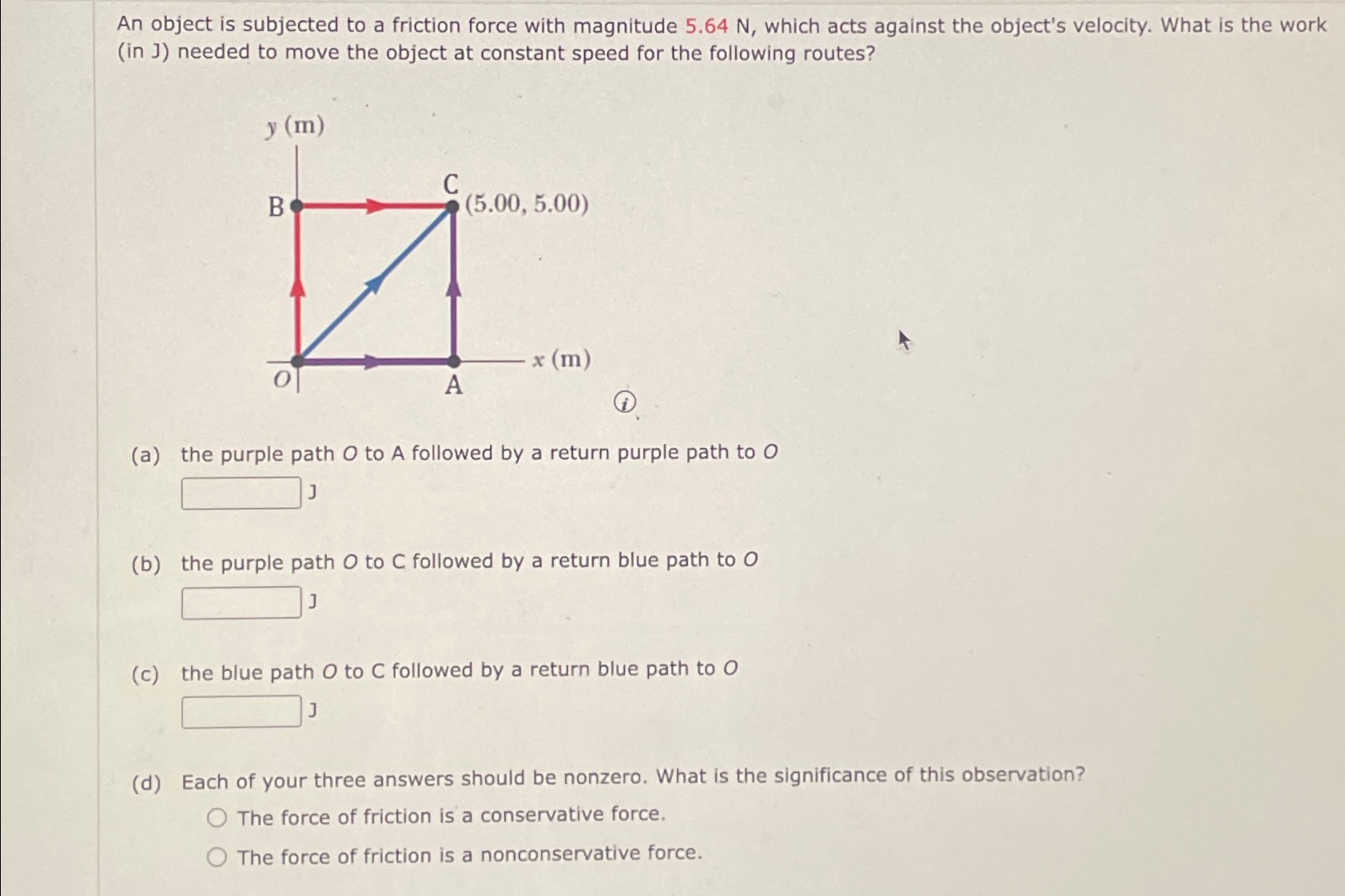 Solved An object is subjected to a friction force with | Chegg.com