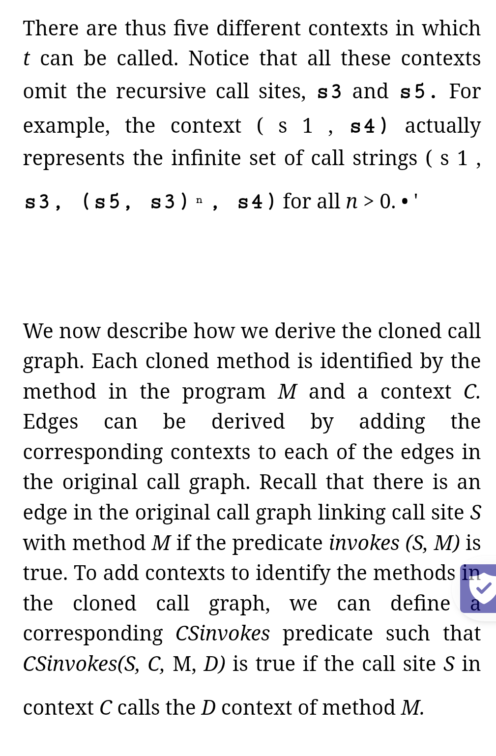 Solved 1. Contexts and Call Strings The context-sensitive | Chegg.com