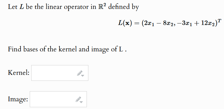 Solved Let L ﻿be the linear operator in R2 ﻿defined | Chegg.com