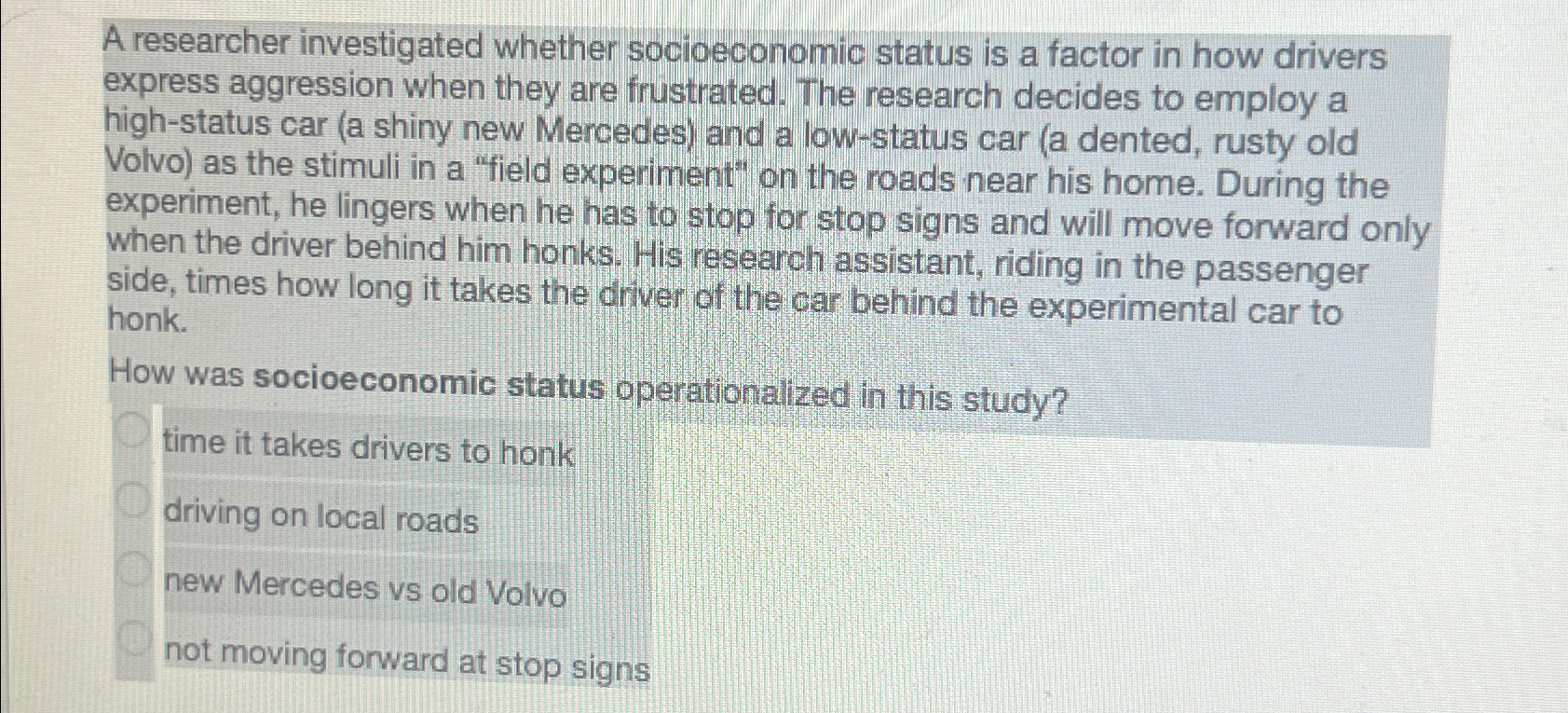 Solved A researcher investigated whether socioeconomic | Chegg.com