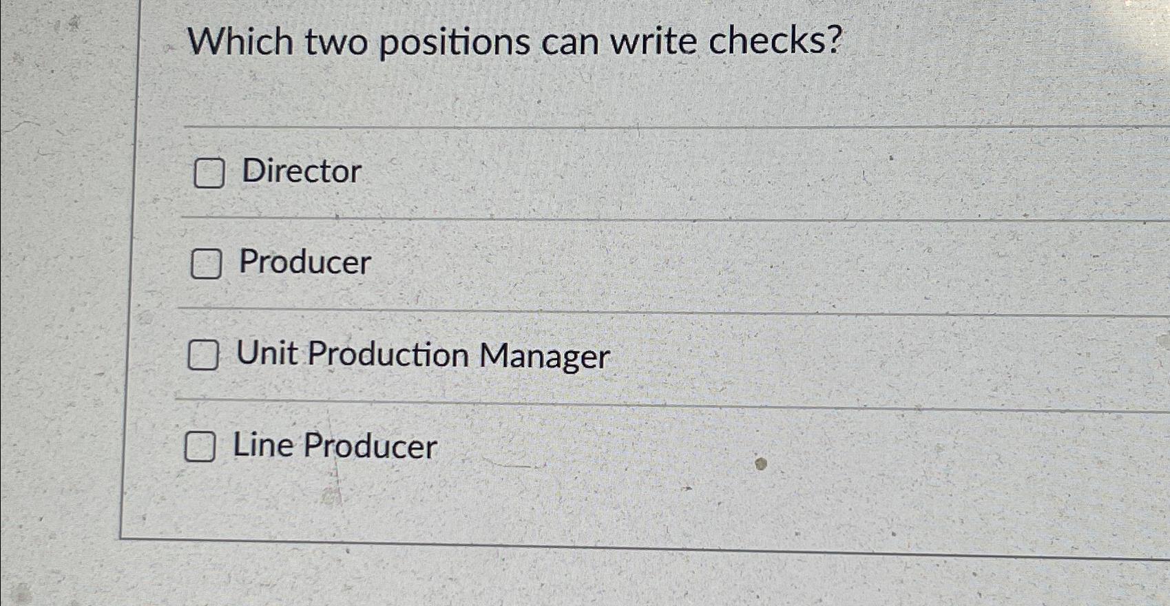 Solved Which two positions can write | Chegg.com