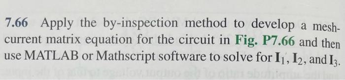 Solved Figure P7.66: Circuit for Problem 7.66.7.66 Apply the | Chegg.com