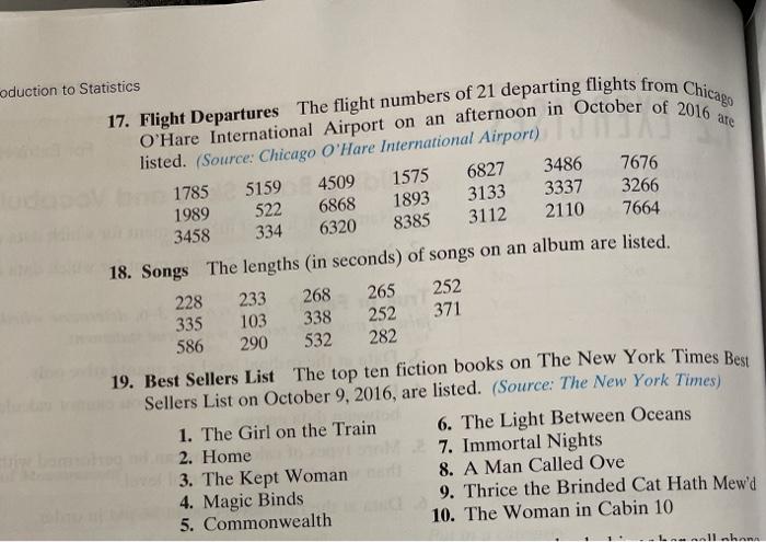 Solved Classifying Data By Level In Exercises 15-20, | Chegg.com