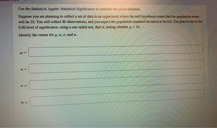 Solved Use the Statistical Applet: Statistical Significance | Chegg.com