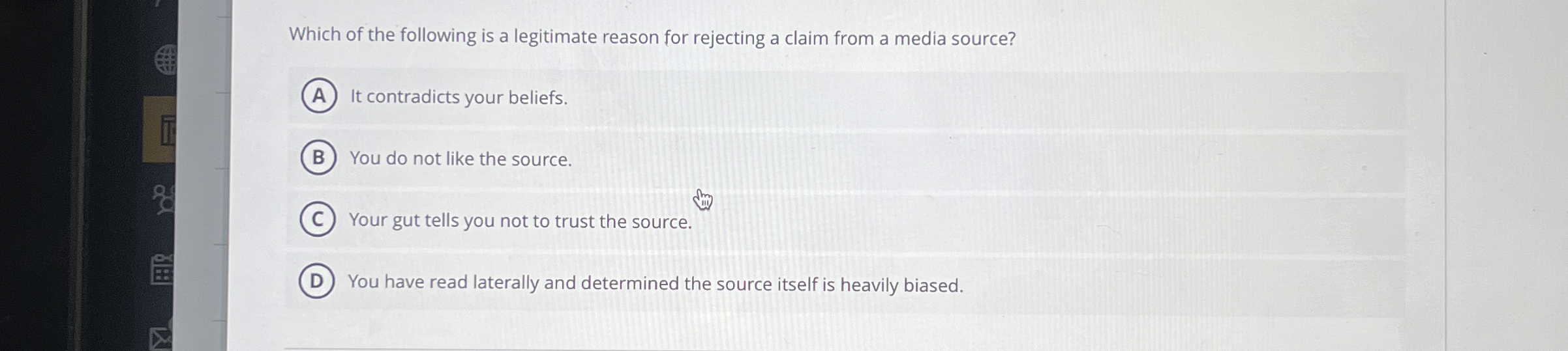 Solved Which of the following is a legitimate reason for | Chegg.com