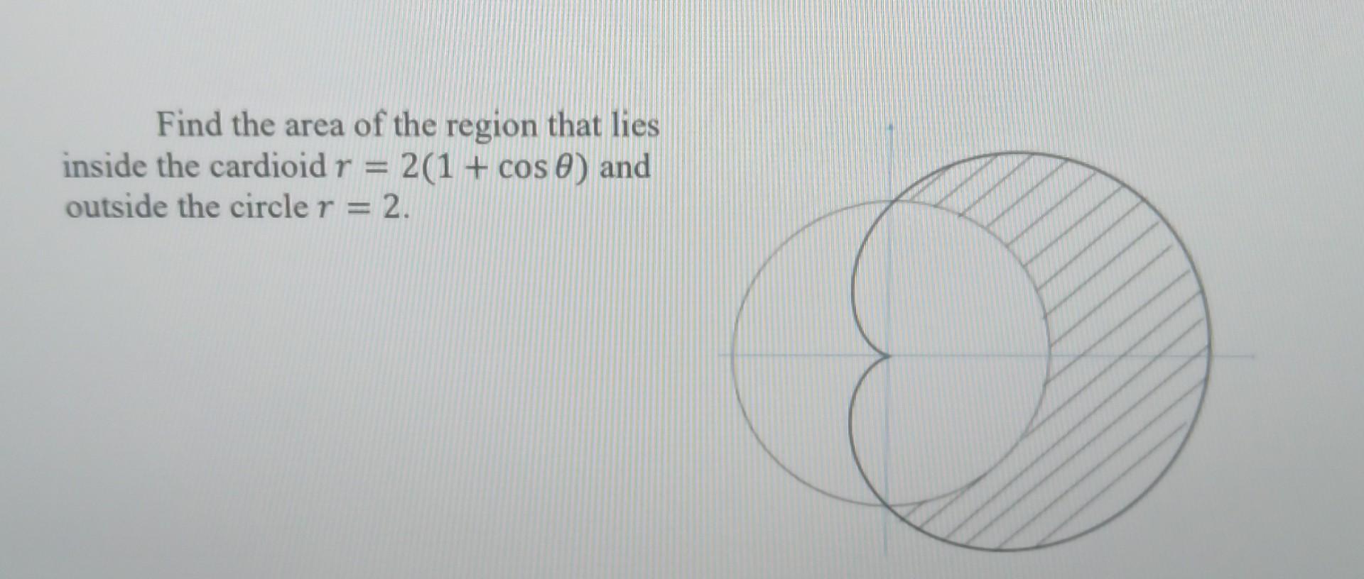 Solved Find the area of the region that lies inside the | Chegg.com