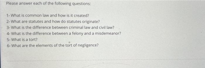 Solved Please answer each of the following questions: 1- | Chegg.com