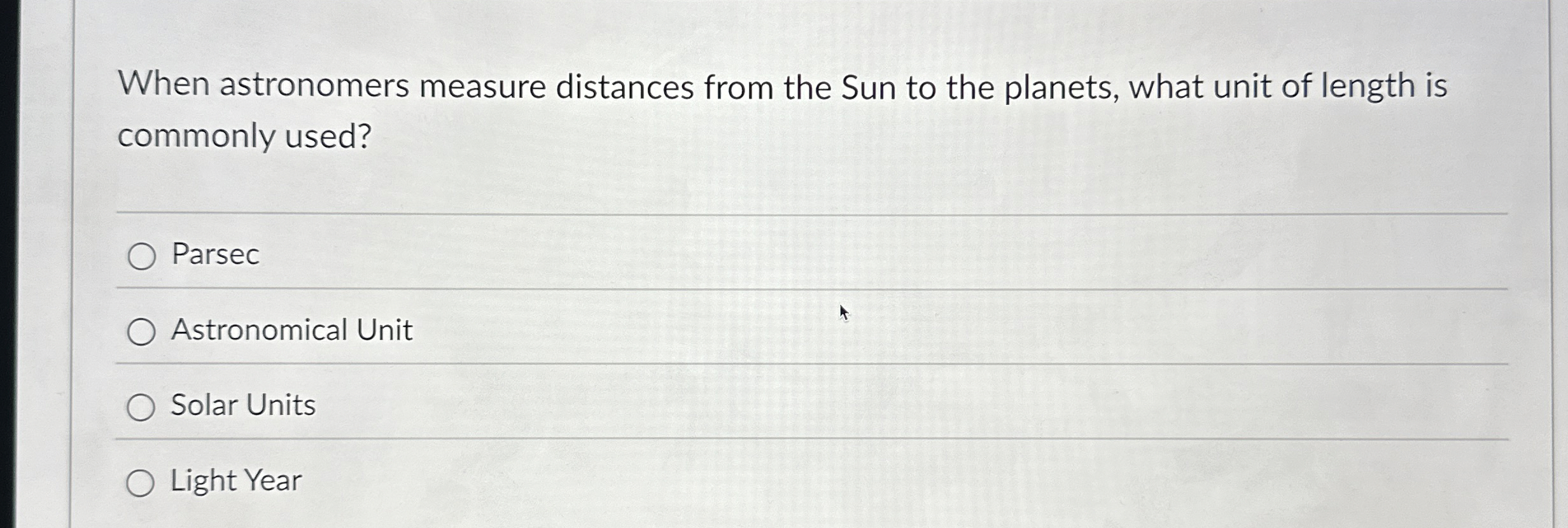 Solved When astronomers measure distances from the Sun to | Chegg.com