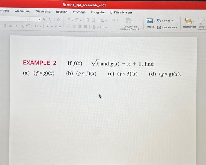 Solved sitions S Animations Diaporama Révision Affichage A A | Chegg.com