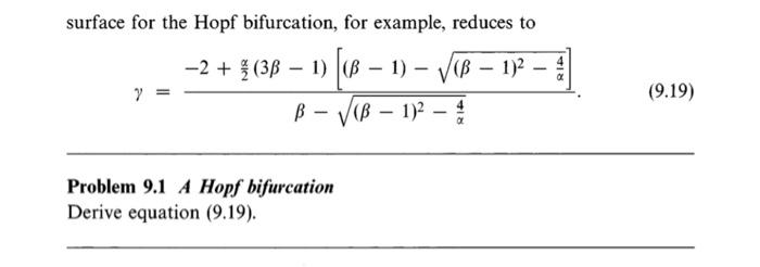 Solved surface for the Hopf bifurcation, for example, | Chegg.com