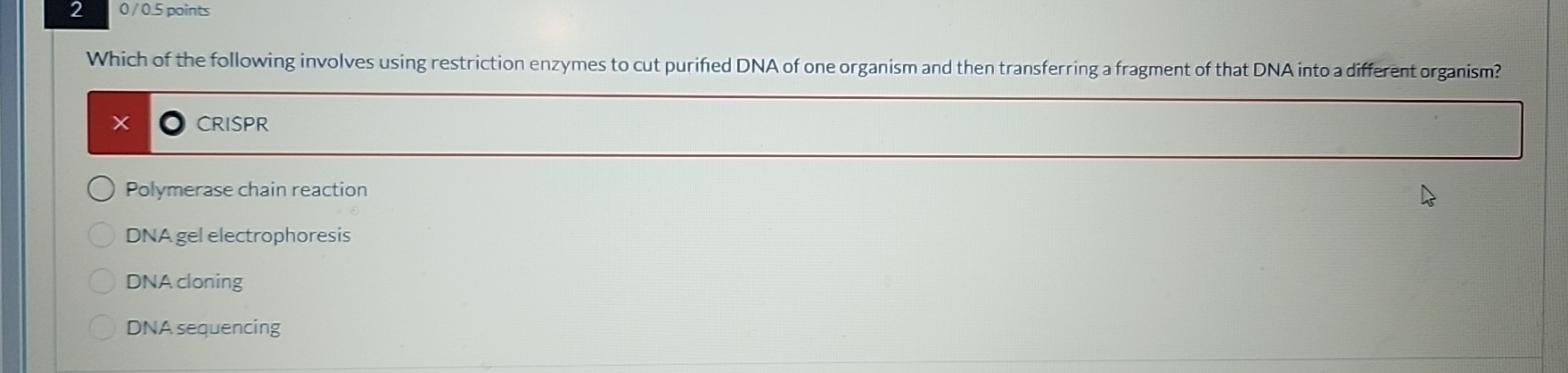 Solved Which of the following involves using restriction | Chegg.com