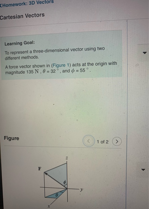Solved Homework: 3D Vectors Cartesian Vectors Learning Goal: | Chegg.com