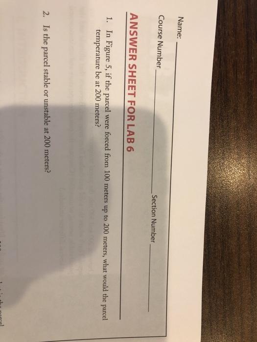 Solved Name: Course Number Section Number ANSWER SHEET FOR | Chegg.com