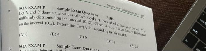Solved 9. SOAEAAMIP Sample Exam Questions uniformly | Chegg.com