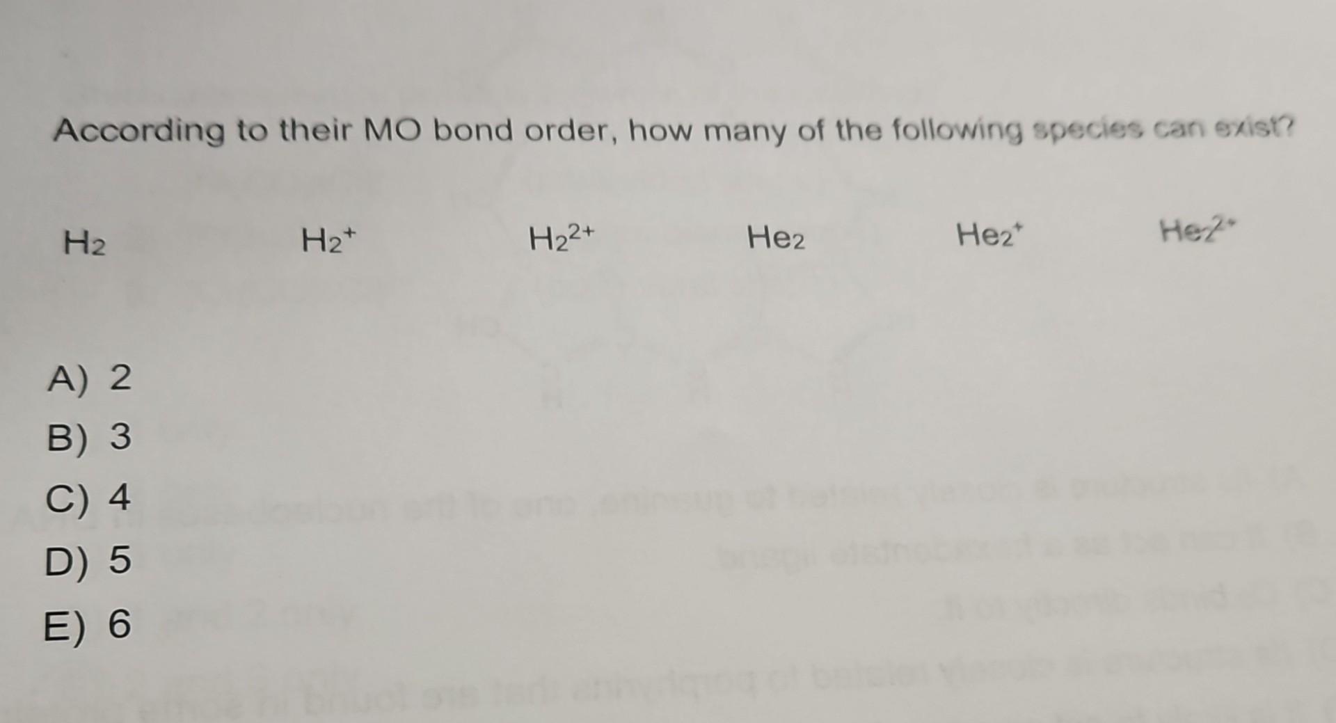 Solved According to their MO bond order, how many of the | Chegg.com