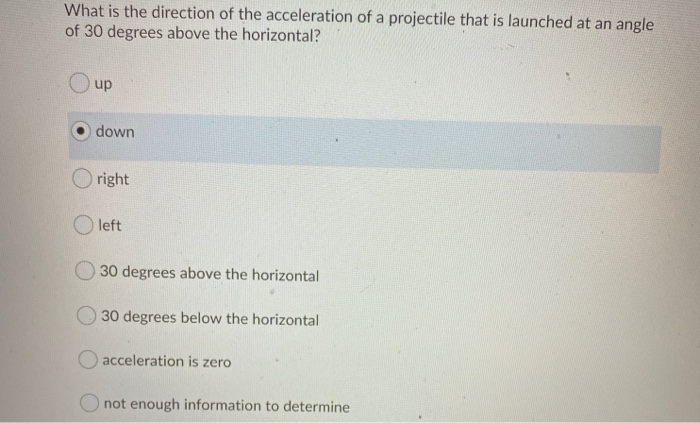 Solved What is the direction of the acceleration of a | Chegg.com