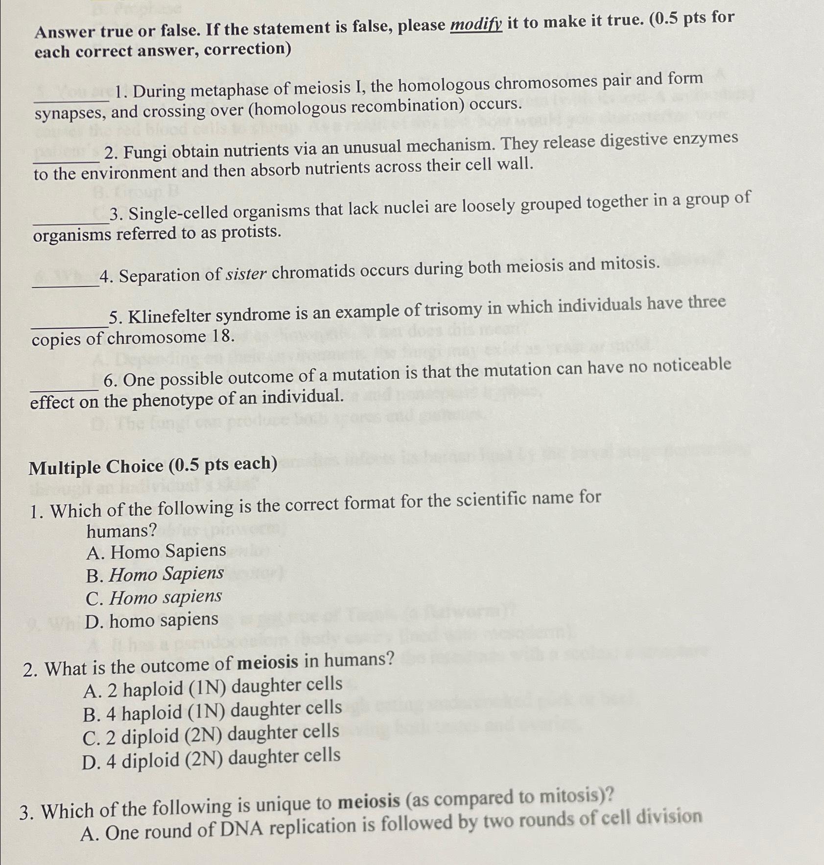 Solved Answer true or false. If the statement is false, | Chegg.com