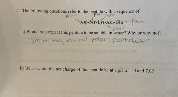 Solved just part b please. what would be the net charge of | Chegg.com