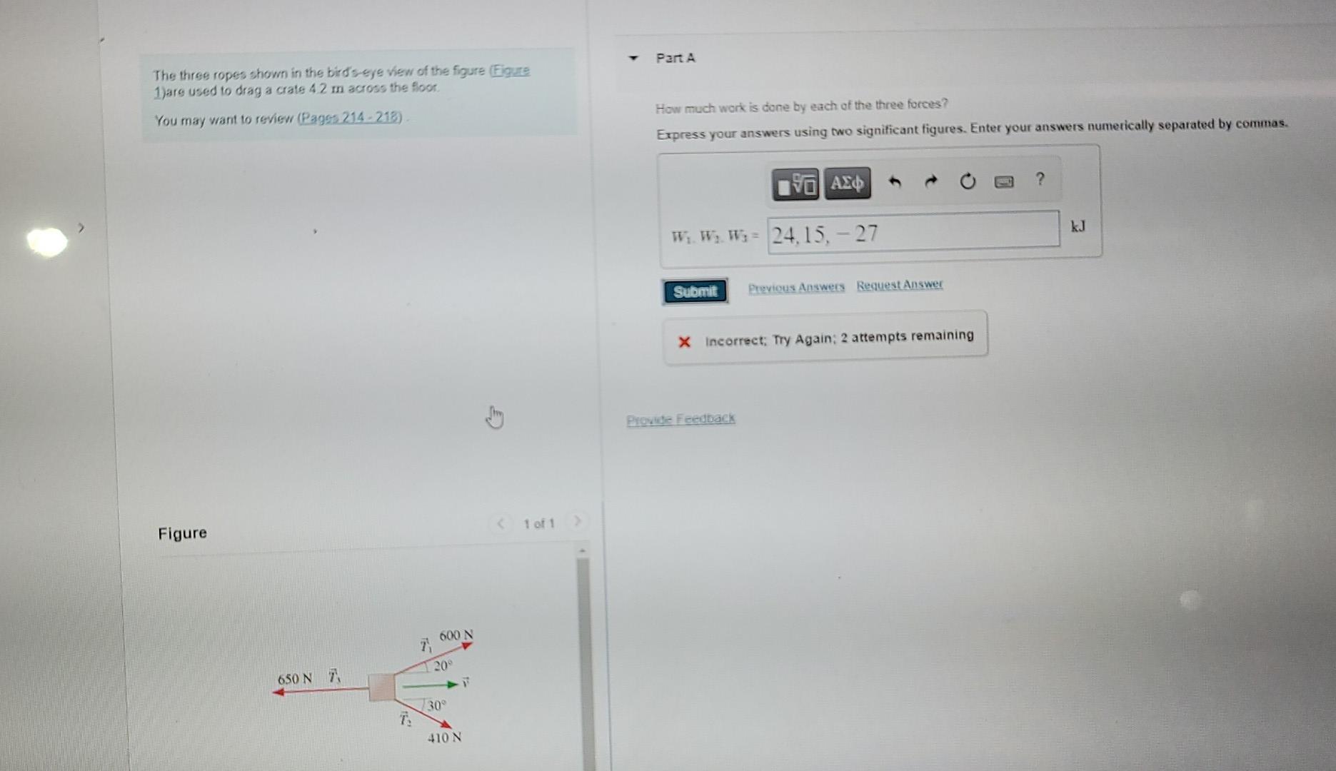 Solved Part A The three ropes shown in the bird's-eye view | Chegg.com