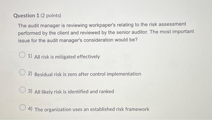 Solved The audit manager is reviewing workpaper's relating | Chegg.com