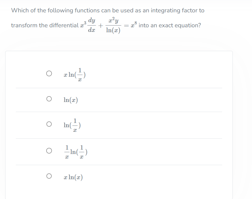 Which of the following functions can be used as an | Chegg.com