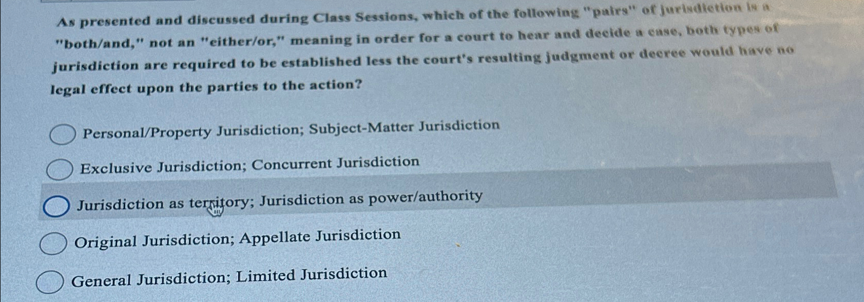 Solved As presented and discussed during Class Sessions, | Chegg.com