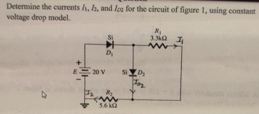 Solved Determine the currents I1,I2, ﻿and ID2 ﻿for the | Chegg.com