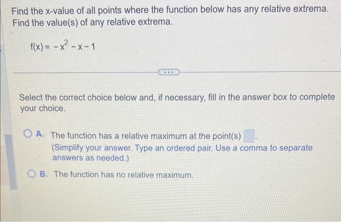 Solved Find the x-value of all points where the function | Chegg.com