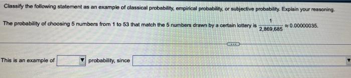 Solved classify the following statement is an example of | Chegg.com