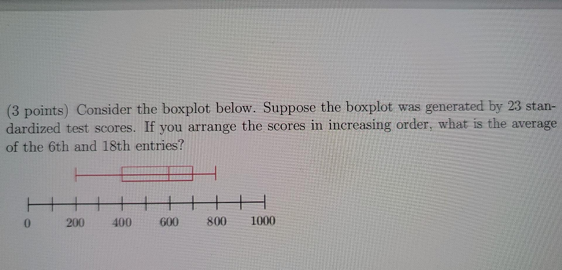 Solved (3 points) Consider the boxplot below. Suppose the | Chegg.com Solved (3 points) Consider the boxplot below. Suppose the | Chegg.com