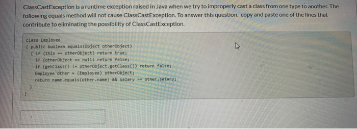 Solved Classcastexception Is A Runtime Exception Raised In