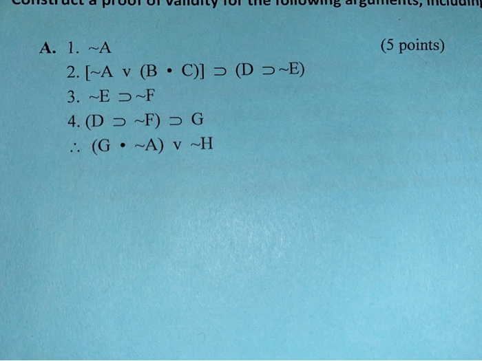 Solved construct a proof validity for the following | Chegg.com