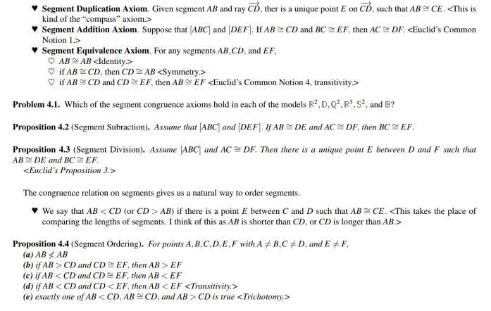 Solved Segment Duplication Axiom. Given segment AB and ray | Chegg.com