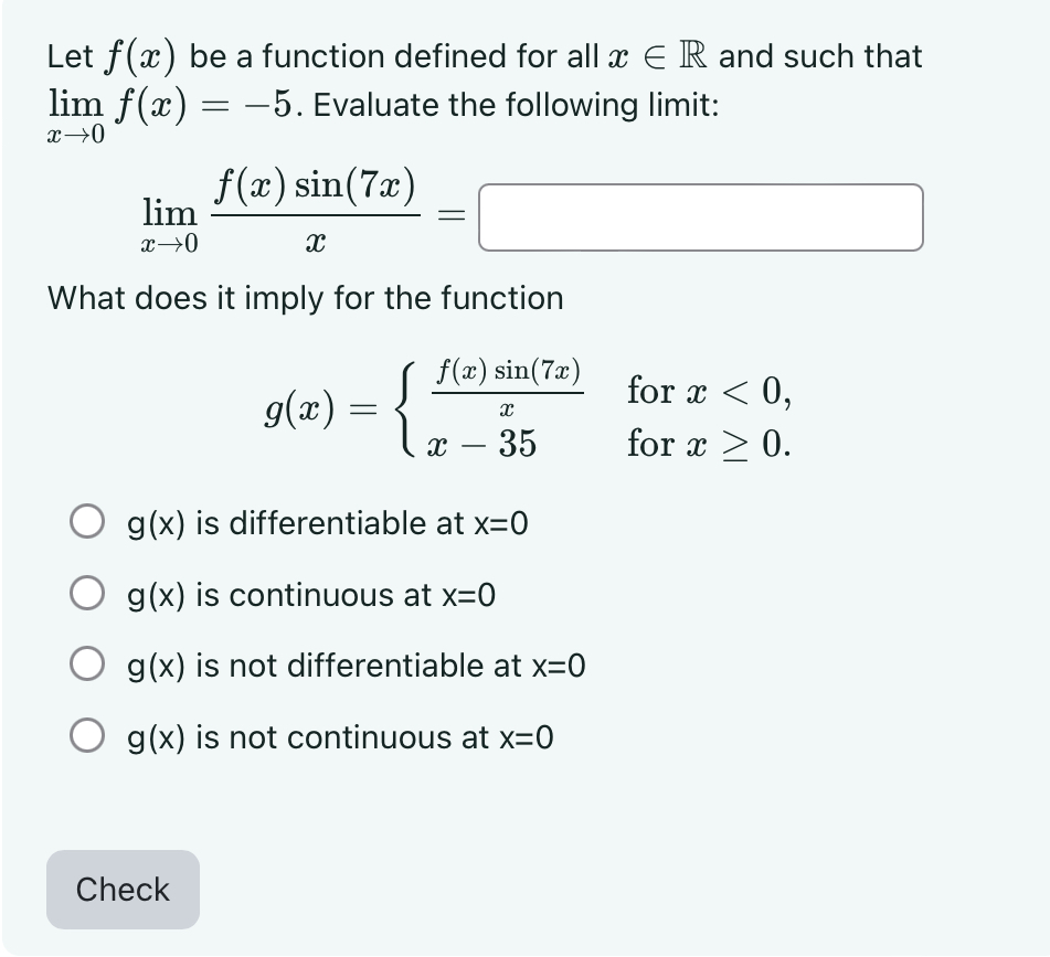 Solved Let f(x) ﻿be a function defined for all xinR and such | Chegg.com