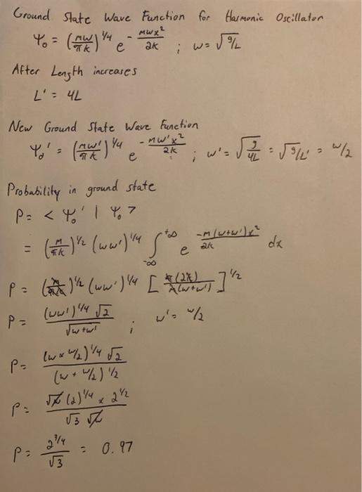 Solved ak و نما Ground State Wave Function for Harmonic | Chegg.com