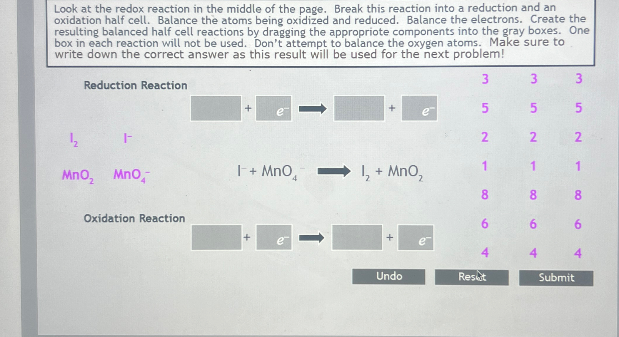 Solved Look at the redox reaction in the middle of the page. | Chegg.com
