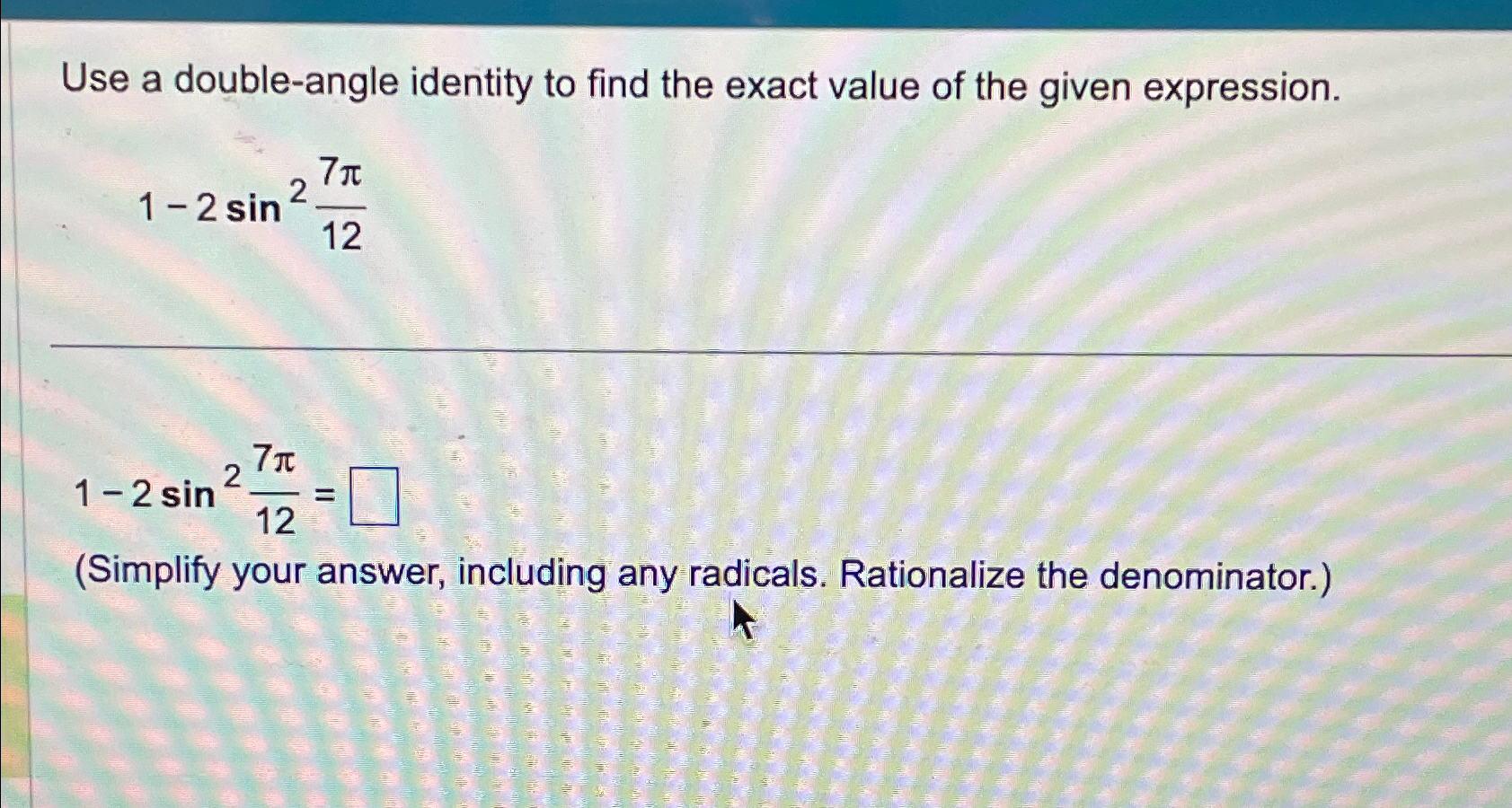 Solved Use a double-angle identity to find the exact value | Chegg.com