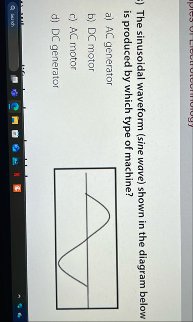Solved The sinusoidal waveform (sine wave) ﻿shown in the | Chegg.com