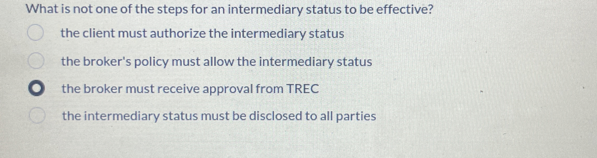 Solved What is not one of the steps for an intermediary | Chegg.com