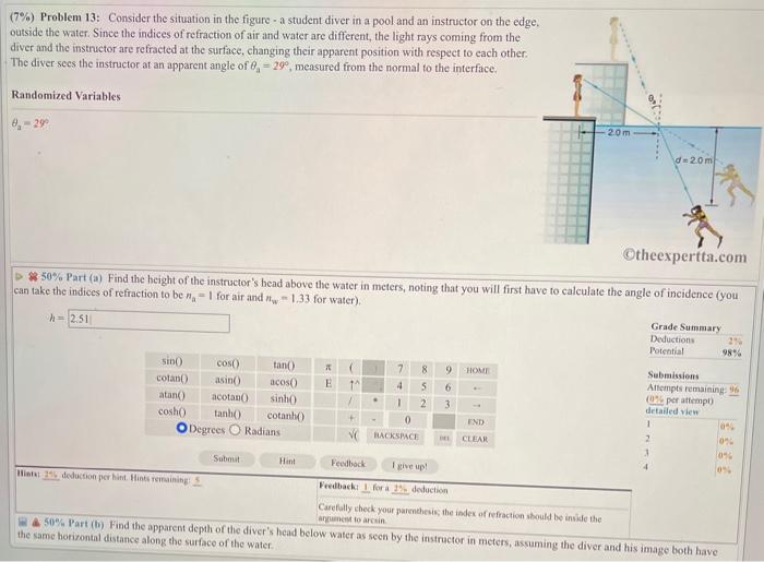 (7\%) Problem 13: Consider the situation in the | Chegg.com